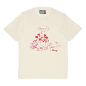 Gucci X Disney Year Of The Rat Limited Edition Mickey Printed T-shirt - Creamy
