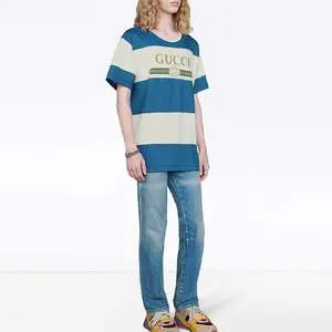 Gucci Ss20 White Wide Stripe Male