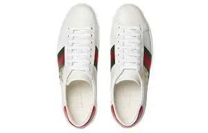 Gucci Ace Low "cat" Sneakers - White/green/red