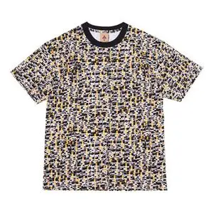Nike Retro Hand Painted Printing Short Sleeve Black Gray T-shirt 'string Black