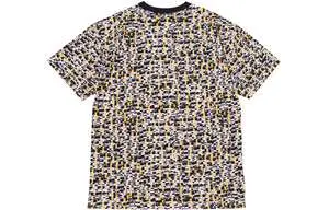 Nike Retro Hand Painted Printing Short Sleeve Black Gray T-shirt 'string Black