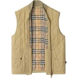 Burberry Quilted Gabardine Gilet