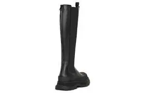 Alexander McQueen Knee High Tread Slick Boots - Black