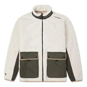CONVERSE Retro Contrast Stitching Lambswool Jacket