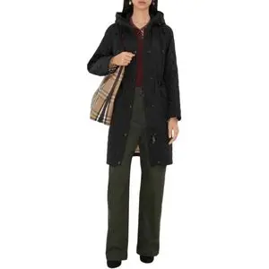 Burberry Quilted Hooded Coat