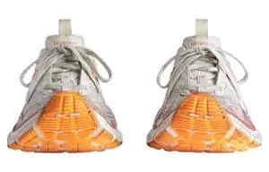Balenciaga 10xl Sneakers In White, Red, And Orange Mesh, Tpu, And Rubber - White/orange/red