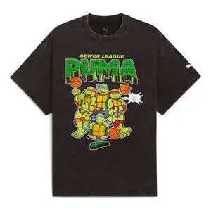 PUMA X Tmnt Basketball T-shirt 'washed - Black
