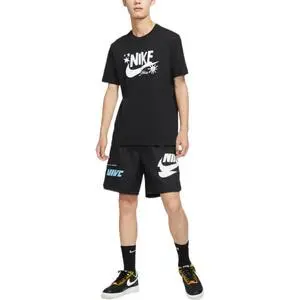 Nike Front Logo Short Sleeves Tee 'doodle Logo Black White