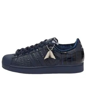 Adidas X Anthony Edwards Superstar 'navy Croc' Sneakers - Navy/core Black