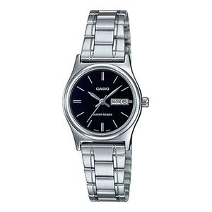 Casio Quartz Stainless Steel Analog Watch With Day And Date - Black