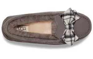 UGG Ansley Plaid Bow Slipper - Charcoal
