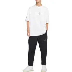 JORDAN Solid Color Round Neck Pullover Brand Multi-color Alphabet Short Sleeve T-shirt White