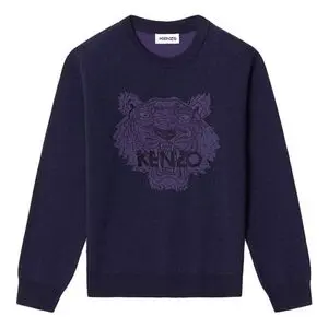 Kenzo Tiger Embroidered Long Sleeve Pullover