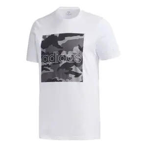 Adidas Sports Camouflage Pattern Round Neck Short Sleeve