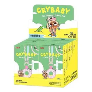 POP MART Crybaby Vacation Mode On Series Long Lanyard Seal Cases