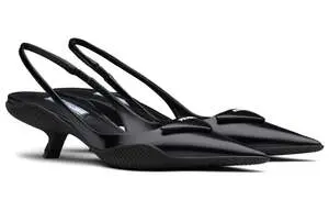 Prada 30mm Sling-back Pumps Brushed Leather