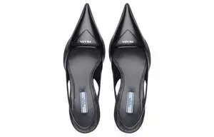 Prada 30mm Sling-back Pumps Brushed Leather