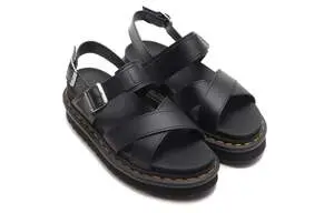 Dr. Martens Voss Ii Leather Strap Sandals - Black