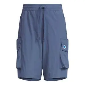 Adidas Cargo Shorts With Drawstring Waist - Blue