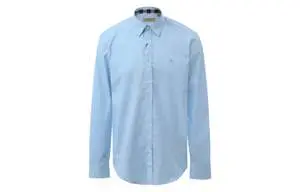 Burberry Cotton Classic Long Sleeves Shirt Blue