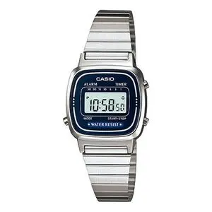 Casio Stainless Steel Digital Watch - Blue
