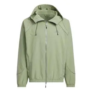 Adidas Woven Logo Hooded Jacket - Green