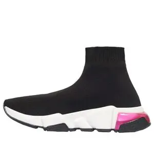 Balenciaga Speed Trainer Sneakers - Black/pink