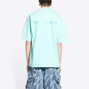 Balenciaga Logo T-shirt Medium Fit - Mint Tint