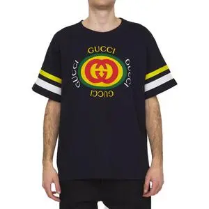 Gucci Gg Logo Print Cotton T-shirts