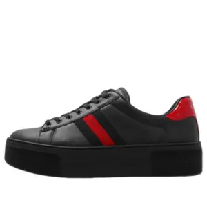 Gucci Ace Leather Platform - Black