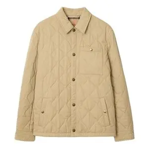 Burberry Long Sleeve Quilted Gabardine Jacket