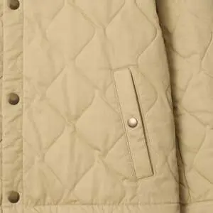 Burberry Long Sleeve Quilted Gabardine Jacket