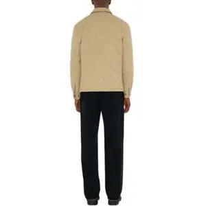 Burberry Long Sleeve Quilted Gabardine Jacket