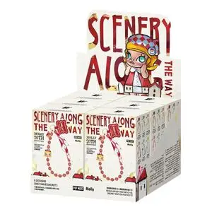 POP MART Molly "scenery Along The Way" Decorative Charm Blind Box Collection - Multi-color