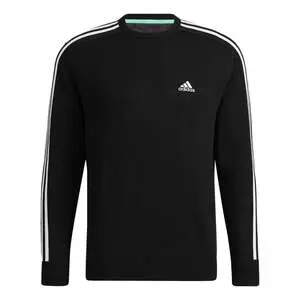 Adidas 3-stripes Long Sleeve Crew Neck Sweater - Black/white