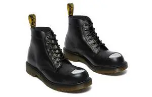 Dr. Martens 101 Exposed Steel Toe Leather Ankle Boots