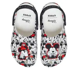 CROCS Classic Clogs "mickey And Minnie" Graphic Print Slip-on - Multi-color