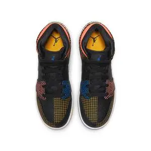 JORDAN 1 Mid Mmd 'multi Grid' Sneakers - Black/blue/orange