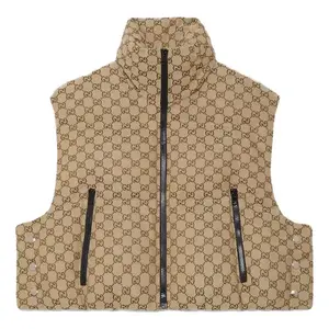 Gucci Gg Canvas Padded Vest - Beige