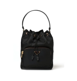 Prada PRADA Re-Nylon Bucket Bag Black/gold