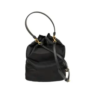 Prada Re-nylon Bucket Bag - Black/gold