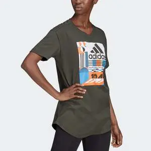 Adidas Round Neck Short Sleeve Graphic T-shirt