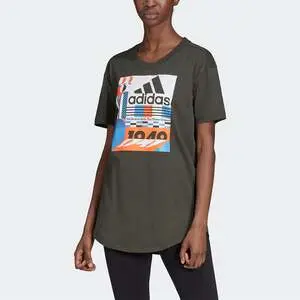 Adidas Round Neck Short Sleeve Graphic T-shirt