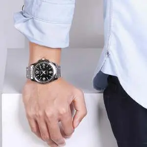 Casio Stainless Steel Quartz Analog Watch - Black