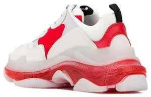 Balenciaga Triple S Clear Sole Sneakers - White/red