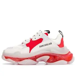 Balenciaga Triple S Clear Sole Sneakers - White/red