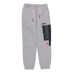 Nike Solid Color Casual Fleece Lined Sports Long Pants Gray - Grey