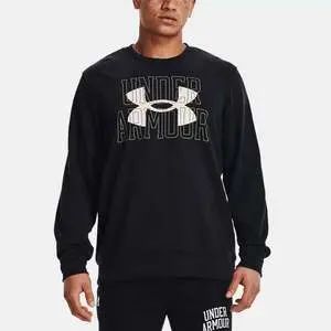 Under Armour Rival Terry Logo Crew Sweatshirt - Black/white