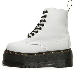 Dr. Martens 1460 Pascal Pisa Platform Boots - White/black