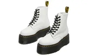 Dr. Martens 1460 Pascal Pisa Platform Boots - White/black